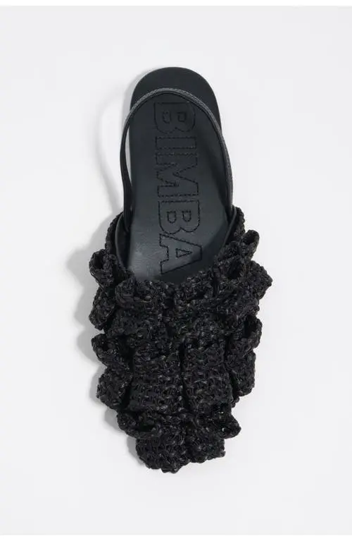 Bimba Y Lola Raffia Slingback Ballerina Flats