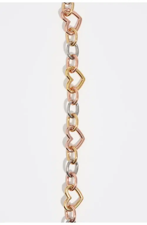 Bimba Y Lola Heart Logo Metal Chain Necklace - Multigold