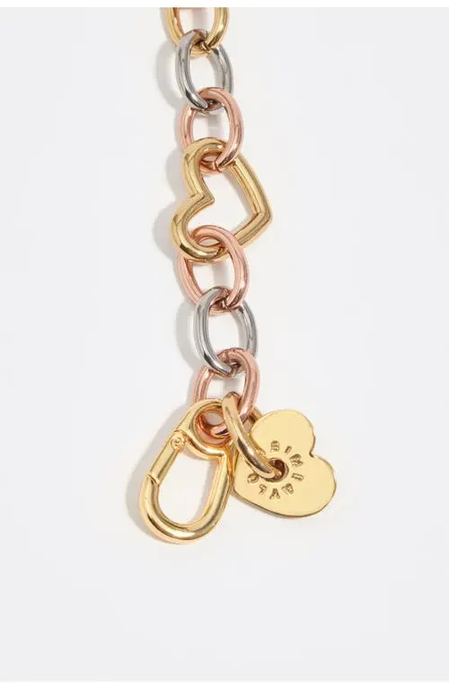 Bimba Y Lola Heart Logo Metal Chain Necklace - Multigold