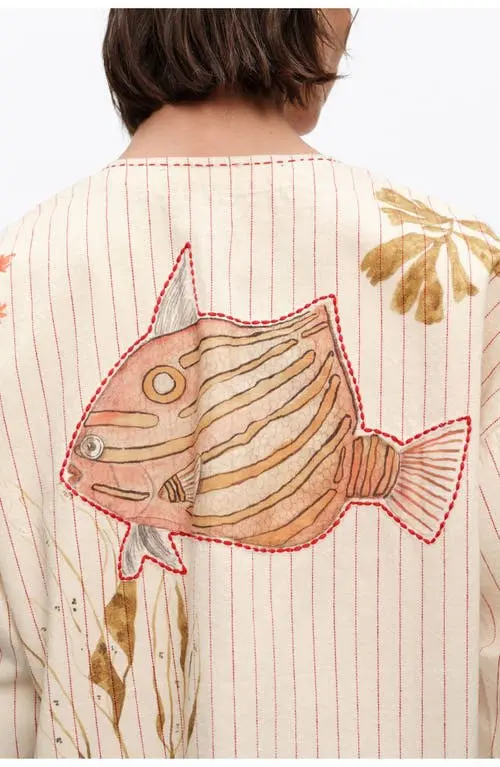 Bimba Y Lola Patchwork Cotton Cropped Jacket