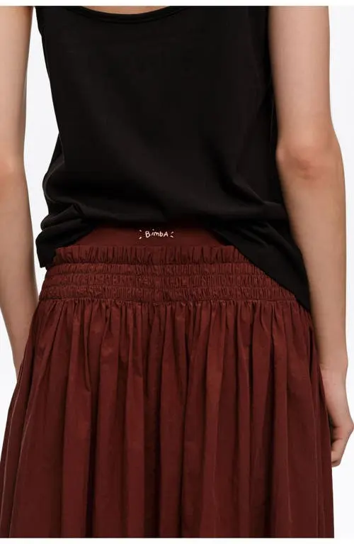 Bimba Y Lola Flared Cotton Midi Skirt