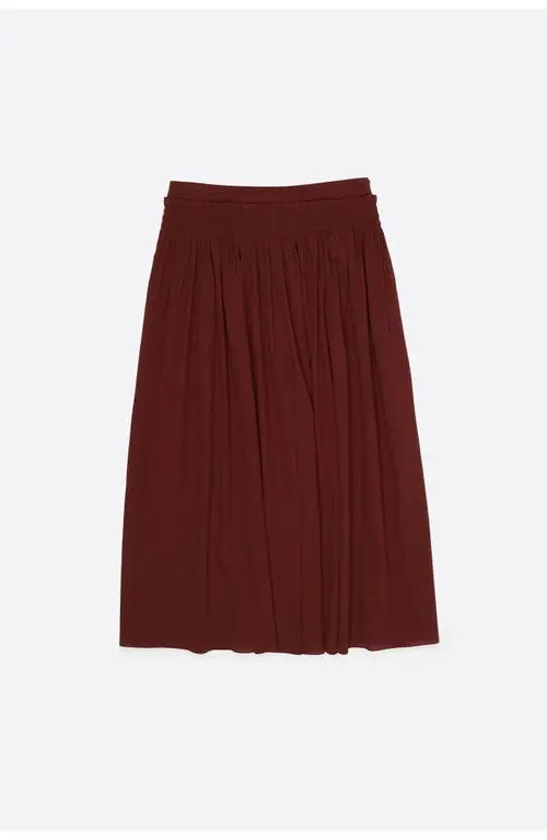 Bimba Y Lola Flared Cotton Midi Skirt