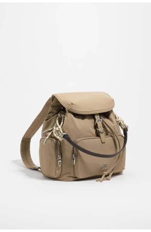 Bimba Y Lola Nylon Multi-pocket Backpack - Nougat