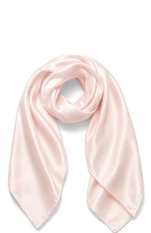 SILKSILKY Pure Silk Classic Elegant Square Scarf - Lightpink