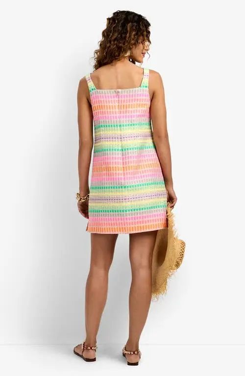Trina Turk Aspire Metallic Jacquard Mini Shift Dress
