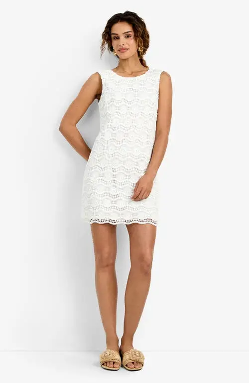 Trina Turk Mariner Mini Lace Dress - Whitewash