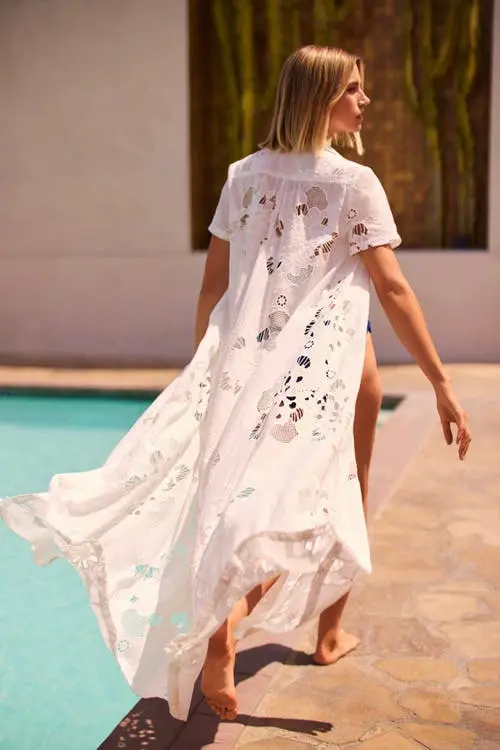 Trina Turk Kon Tiki Maxi Dress - Whitewash