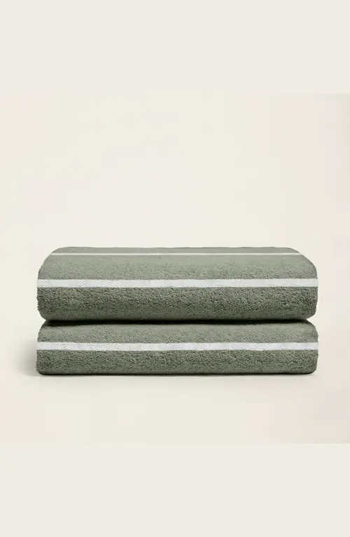 ITALIC Deia Bath Towel Set - Sage & Ecru