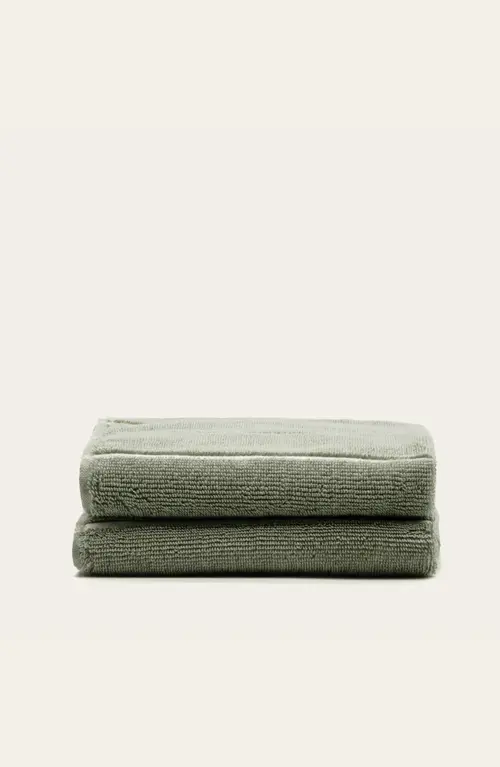 ITALIC Deia Hand Towel Set - Sage & Ecru