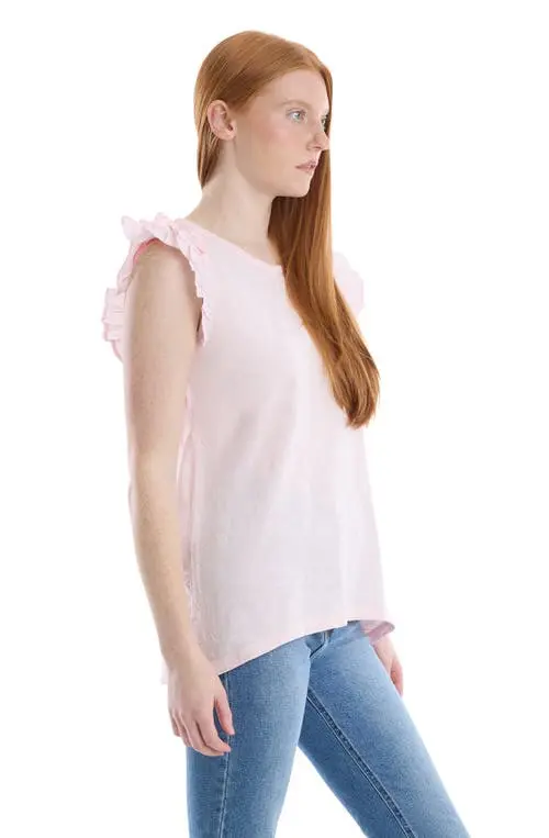 WILT CLOTHING Crew Neck Short Sleeve Shrunken Boyfriend Tee - Barely Pink
