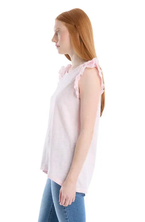 WILT CLOTHING Crew Neck Short Sleeve Shrunken Boyfriend Tee - Barely Pink