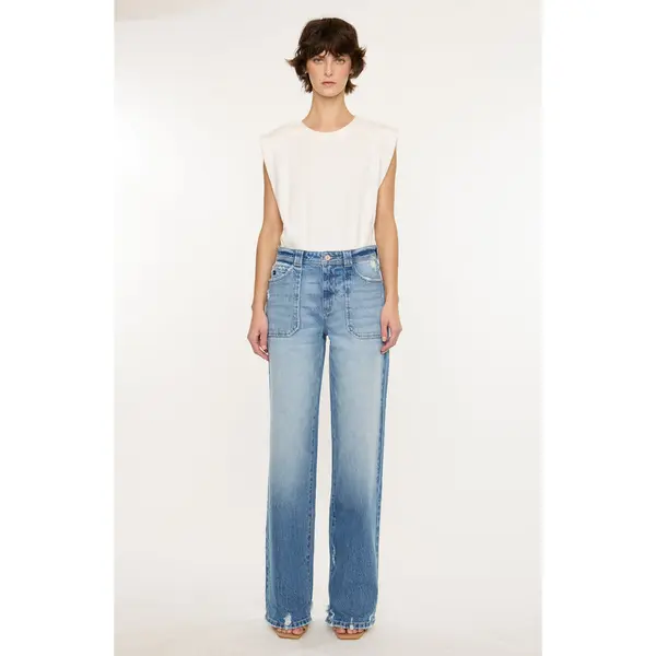 KANCAN Monie High-rise Wide-leg Jeans - Medium Wash