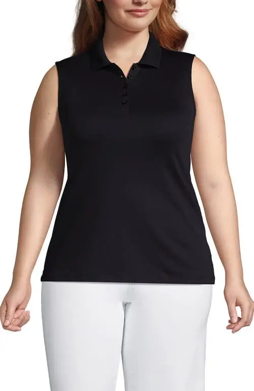 LANDS' END Supima Cotton Polo - Black