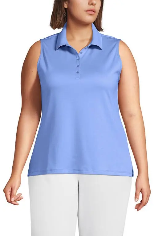 LANDS' END Supima Cotton Polo - Clear Blue Sky
