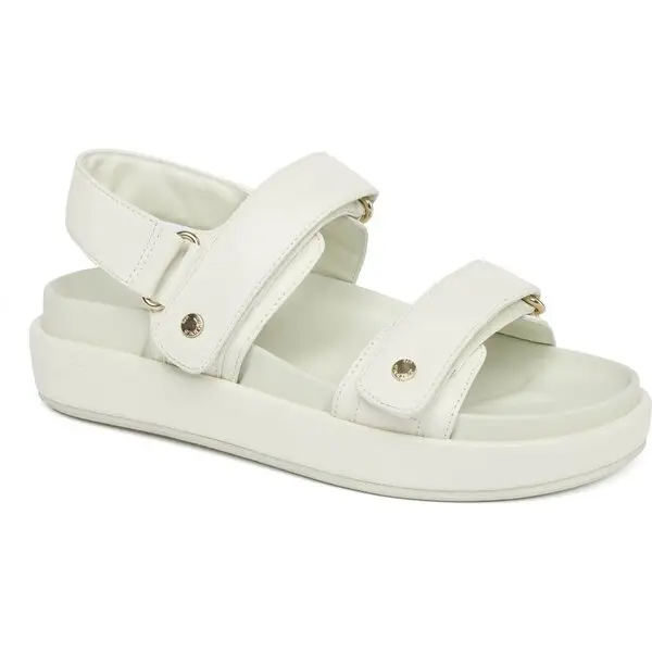 J/SLIDES NYC Bay Leather Slingback Sandal - White