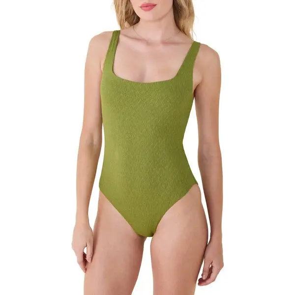 ANDIE The Devon Metallic One-piece Swimsuit - Cactus
