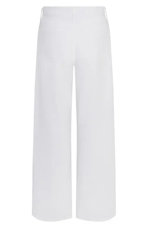 FRAME The Loose Ripped Wide Leg Jeans - White Destruct
