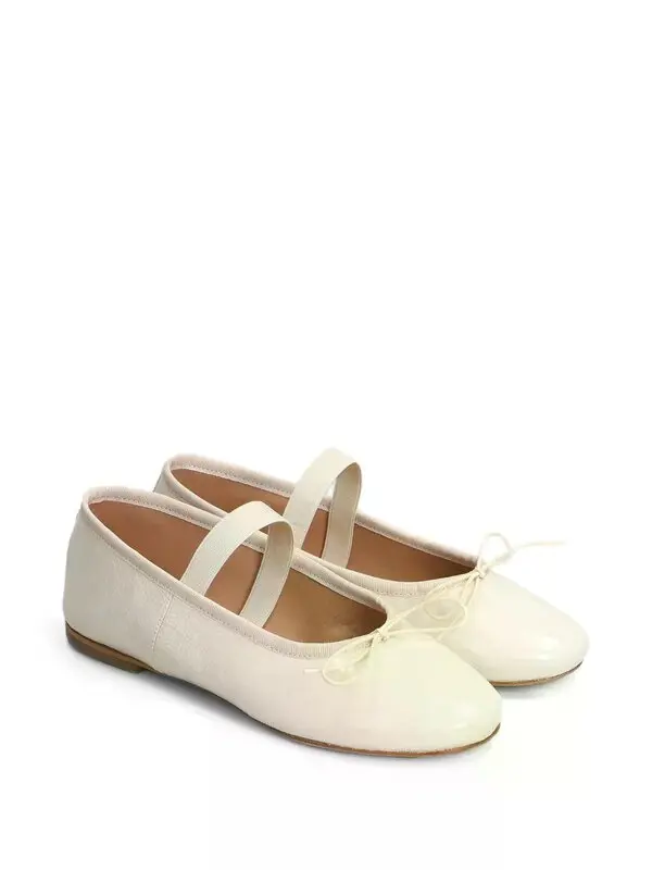 ANNIEL Bow-detail Elasticated-strap Ballet Flats