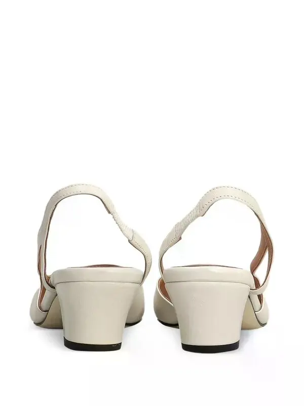 ANNIEL Cap-toe Slingback Pumps