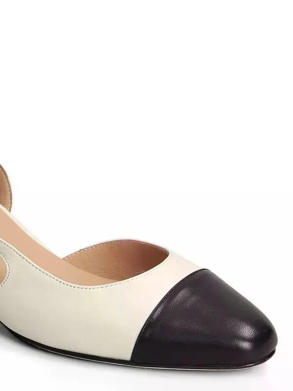 ANNIEL Cap-toe Slingback Pumps