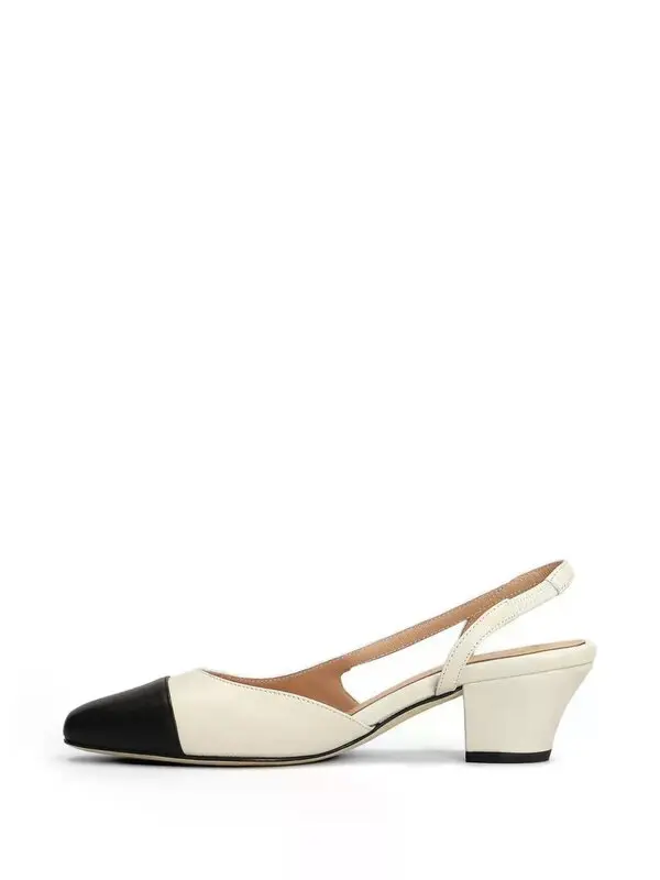 ANNIEL Cap-toe Slingback Pumps