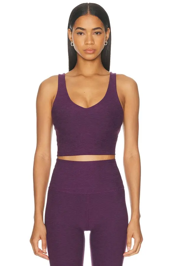 Beyond Yoga Spacedye Good Day Cropped Tank Top - Brilliant Blackberry Heather
