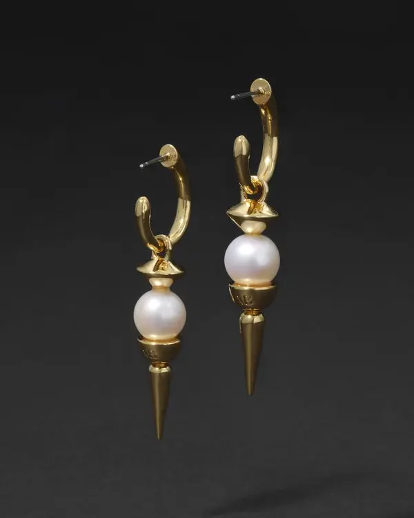 Alexis Bittar Perla Spear Drop Hoop Earrings