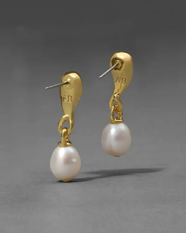 Alexis Bittar Perla Liquid Drop Post Earrings - Gold