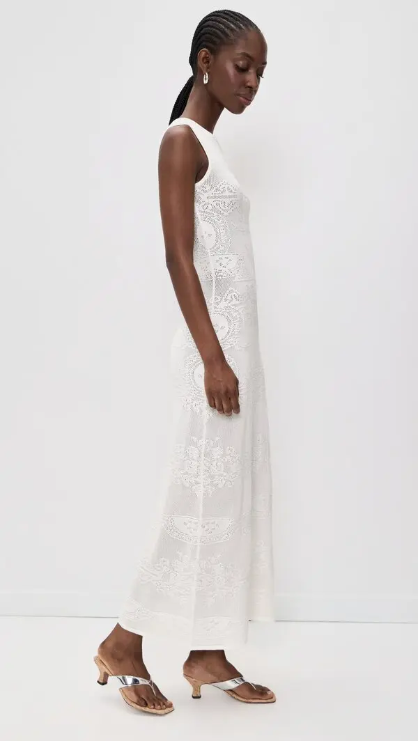 ALIGNE Ashley Crochet Knit Maxi Dress - Ivory