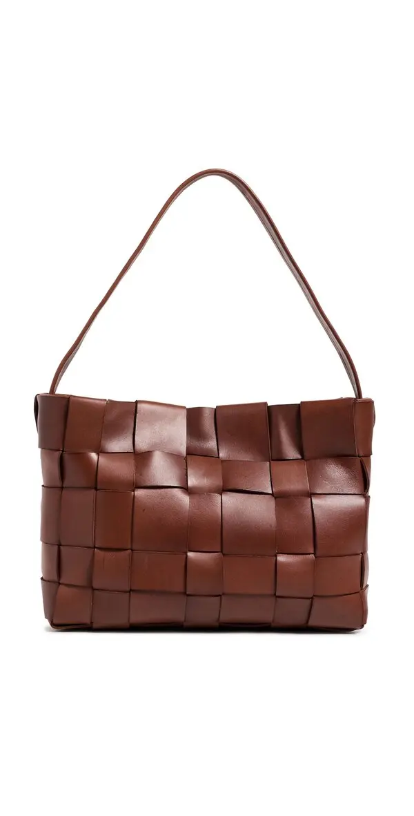 ST. AGNI Woven Mini Tote - Chestnut