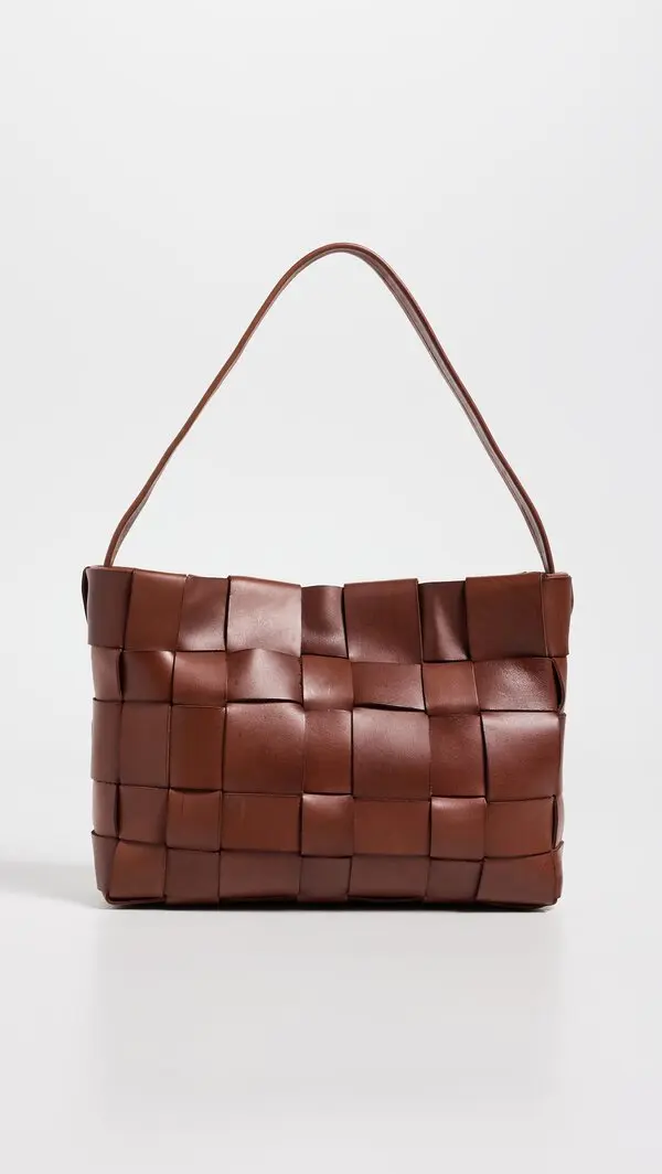 ST. AGNI Woven Mini Tote - Chestnut