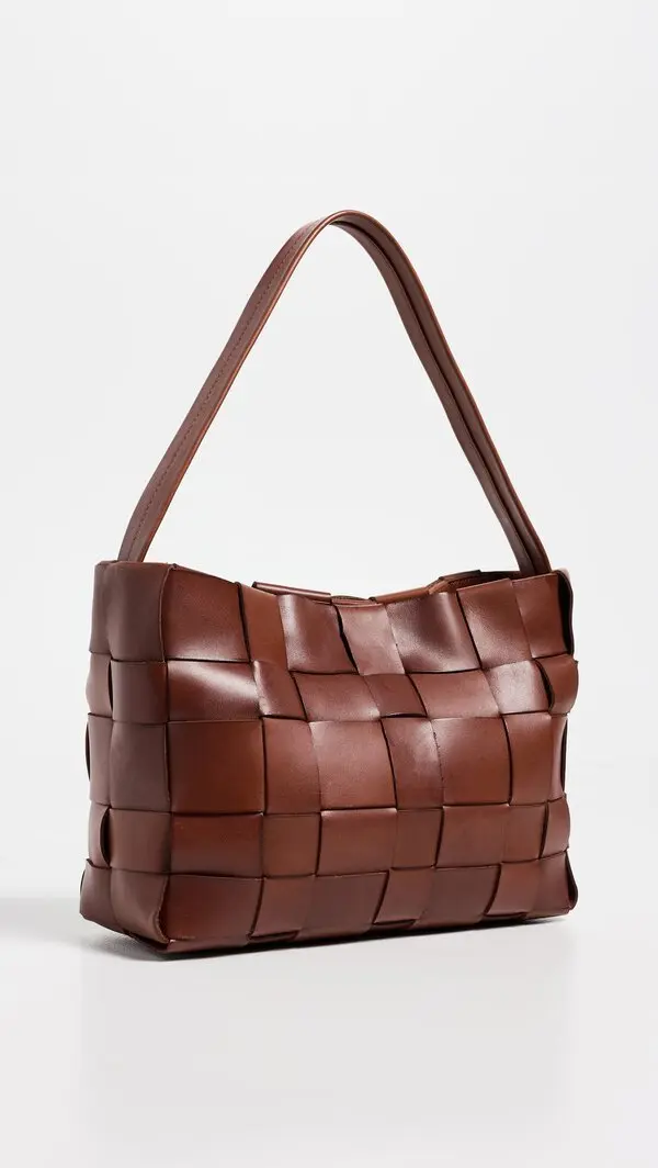ST. AGNI Woven Mini Tote - Chestnut
