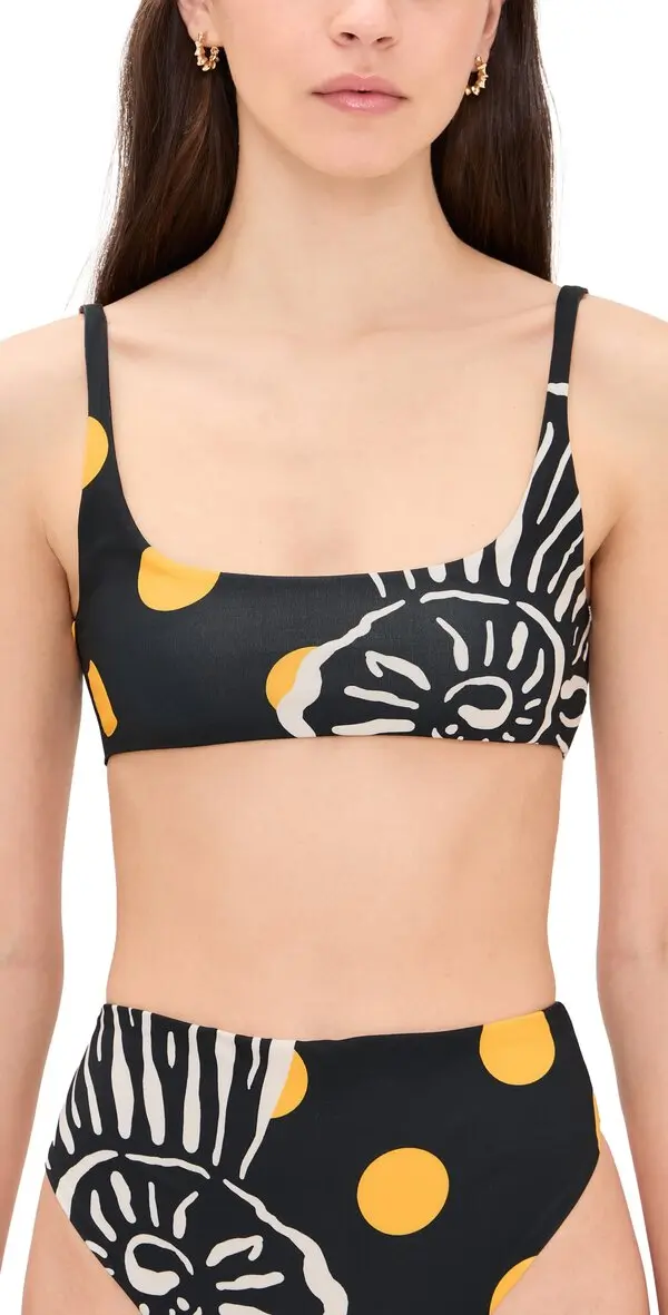CALA DE LA CRUZ Berenice Bikini Top - Calicobw