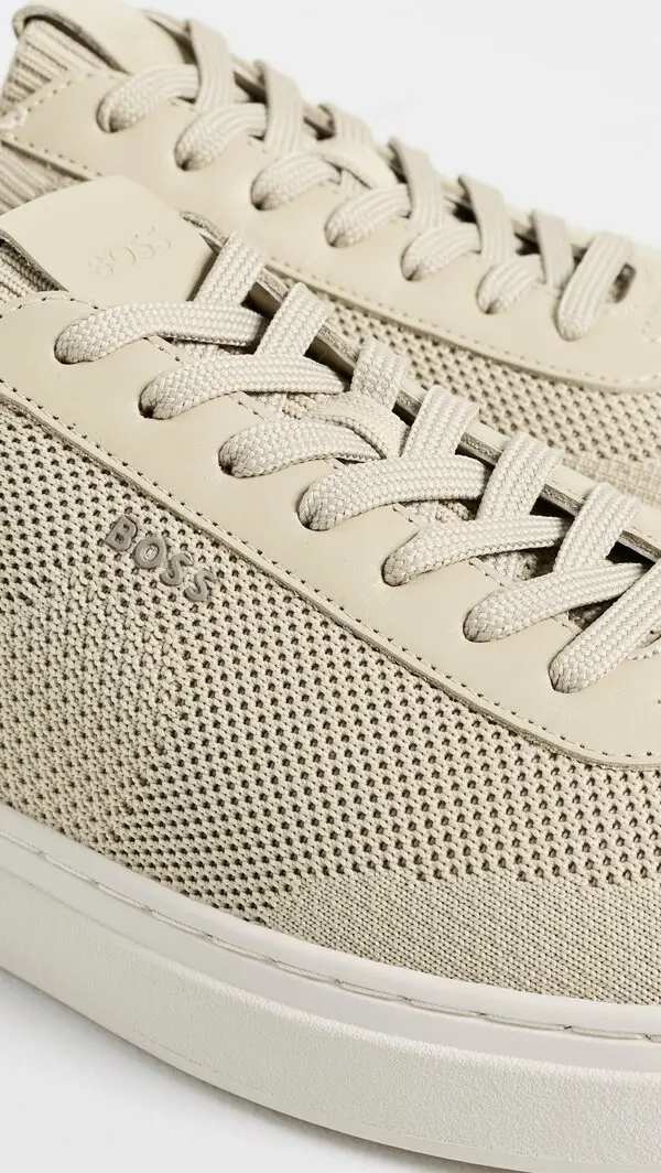 BOSS Kieran Performance Mesh Lace-up Sneakers - Open Beige