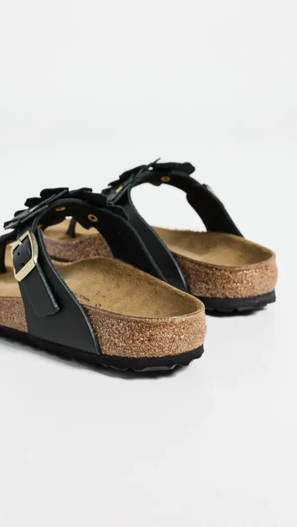 BIRKENSTOCK Gizeh Flowers Sandals - Black