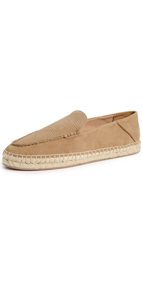 BOSS Sienne Suede Espadrilles - Medium Beige