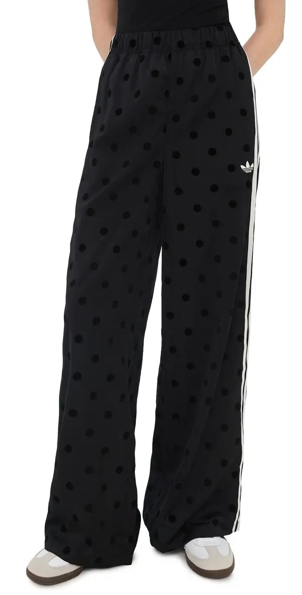 Adidas Satin Wide Leg Pants - Black