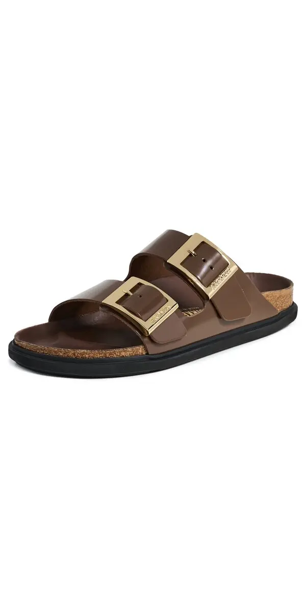 BIRKENSTOCK Arizona Droplet Buckle High Shine Sandals - Carafe