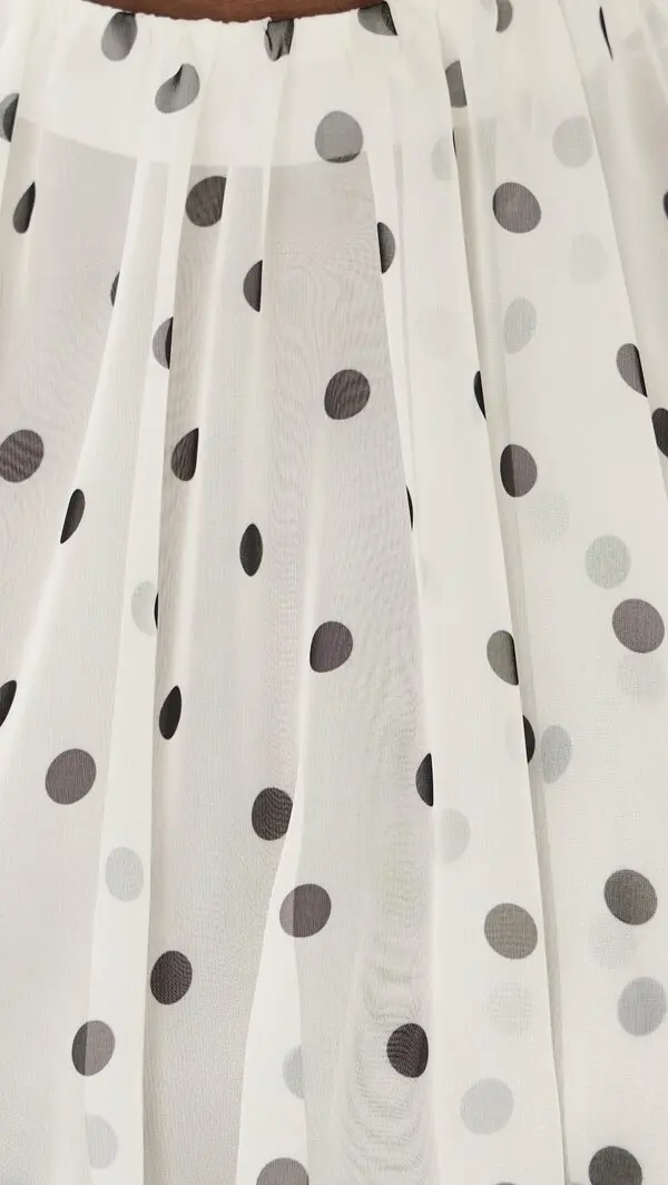 MSGM Polka Dot Chiffon Top - Black