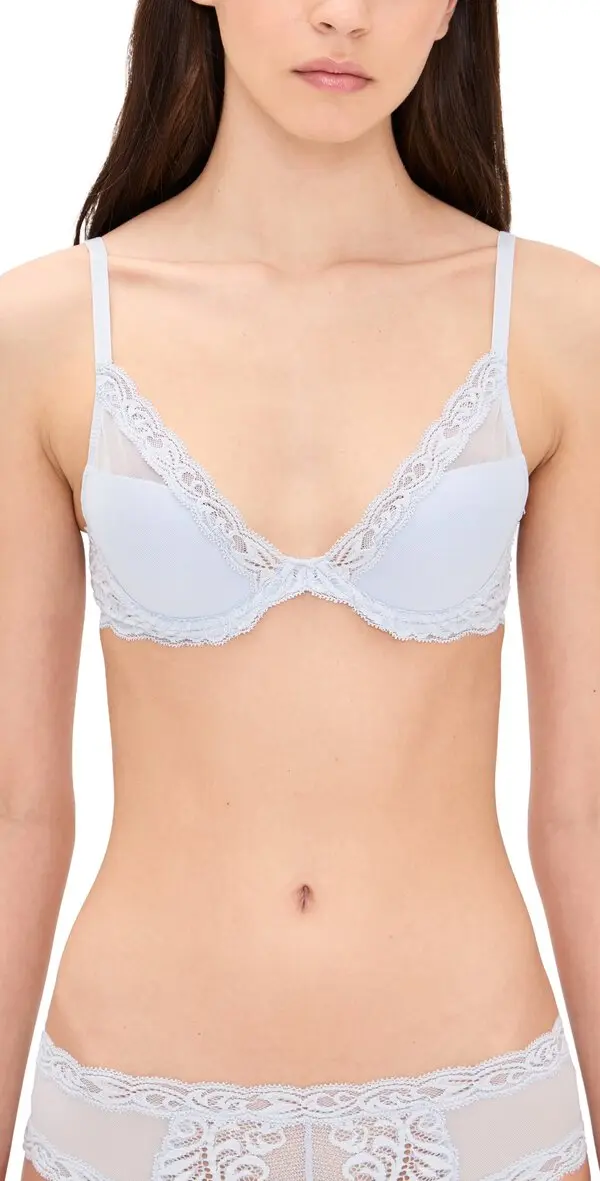 Natori Feathers Plunge T-shirt Bra - Frosted Sky
