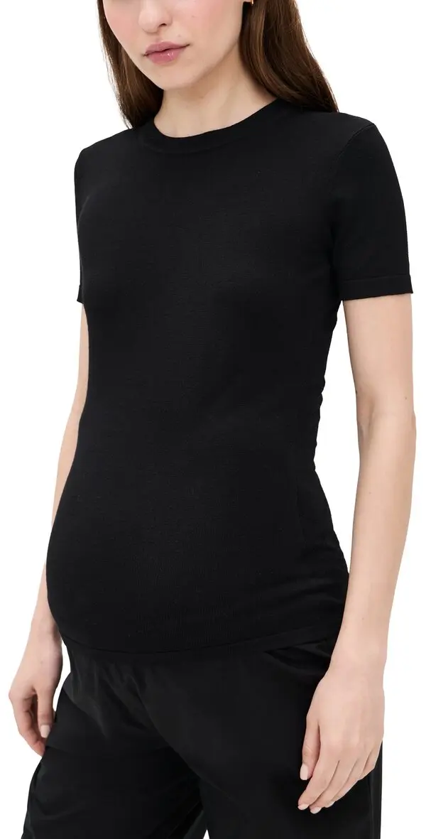 Hatch Softsculpt Knit Tee - Black