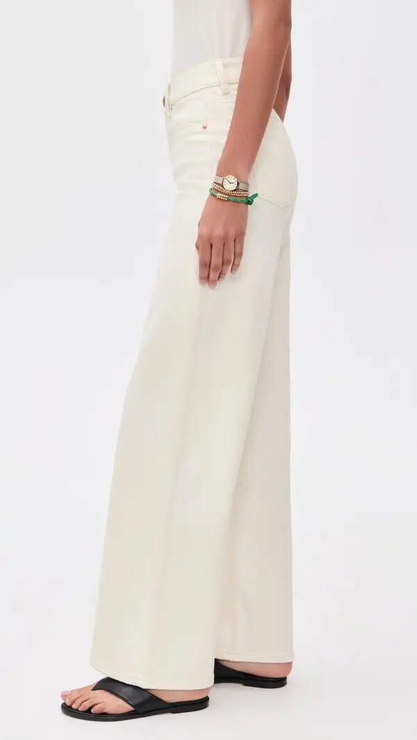 DL1961 Hepburn Wide-leg Jeans - Eggshell (dl Ultimate)