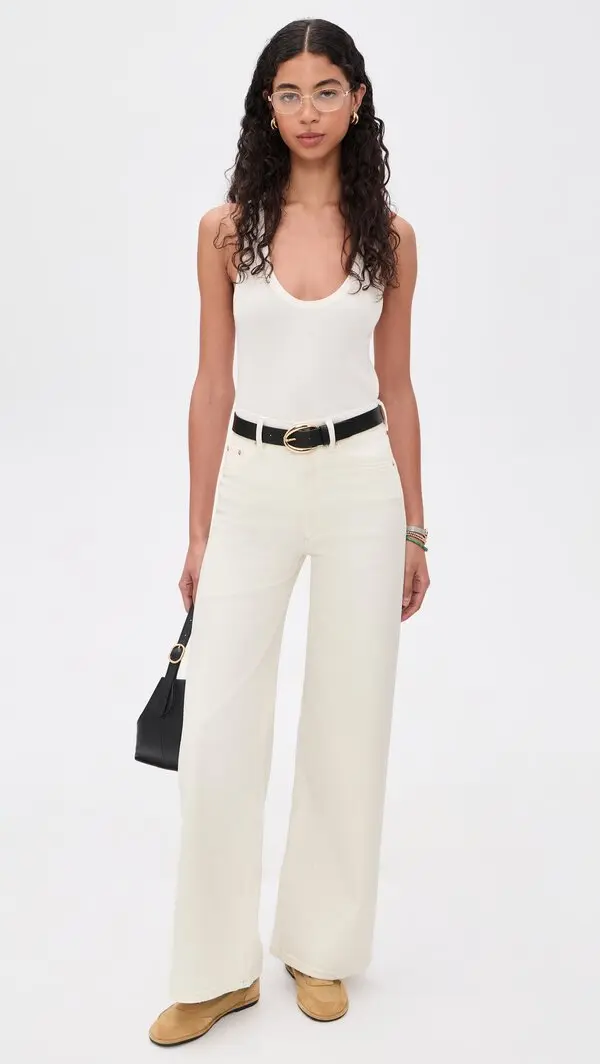 DL1961 Hepburn Wide-leg Jeans - Eggshell (dl Ultimate)