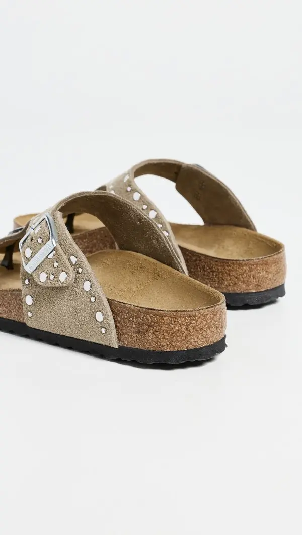 BIRKENSTOCK Gizeh Rivet Sandals - Taupe