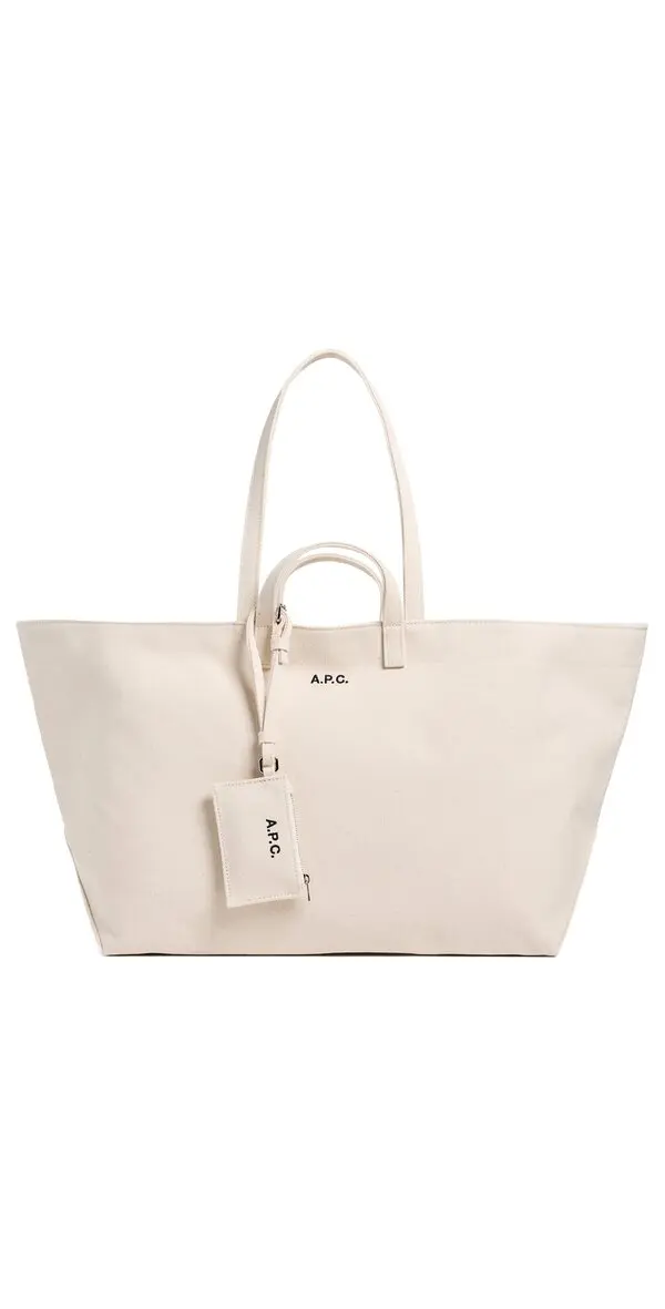 A.p.c. Le Drummer Toile Tote - Ecru