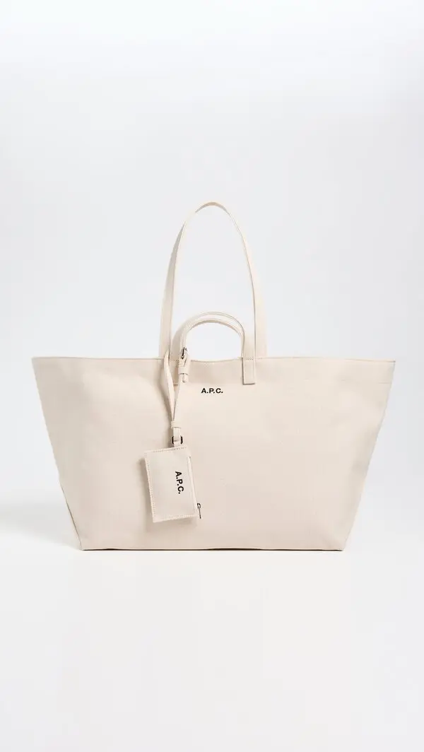 A.p.c. Le Drummer Canvas Tote Bag - Ecru