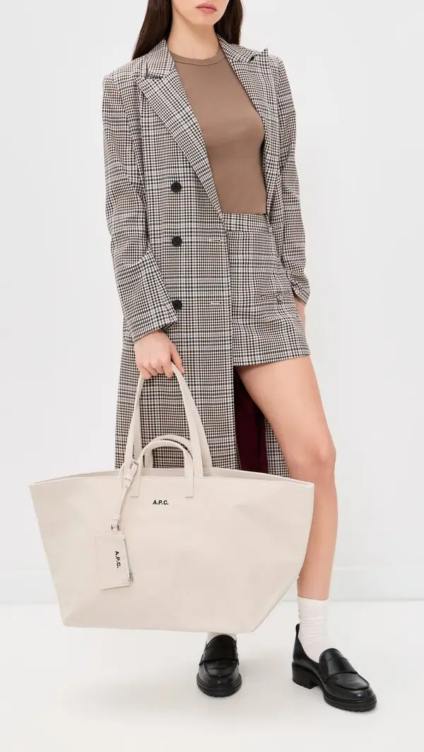 A.p.c. Le Drummer Canvas Tote Bag - Ecru