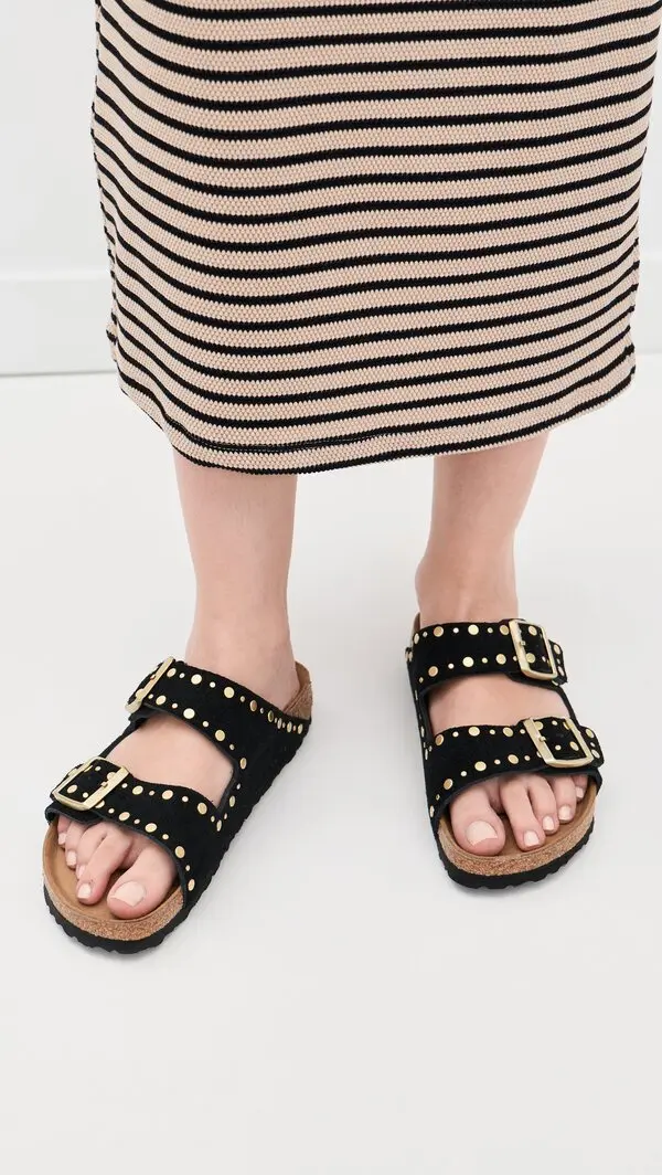 BIRKENSTOCK Arizona Rivets Sandals - Black