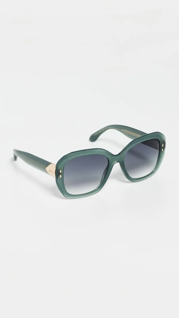 Isabel Marant Étoile Hexagonal Frame Sunglasses - Green