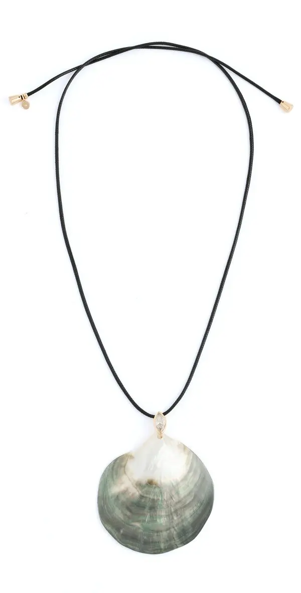 Ettika Statement Shell Cord Necklace - Black